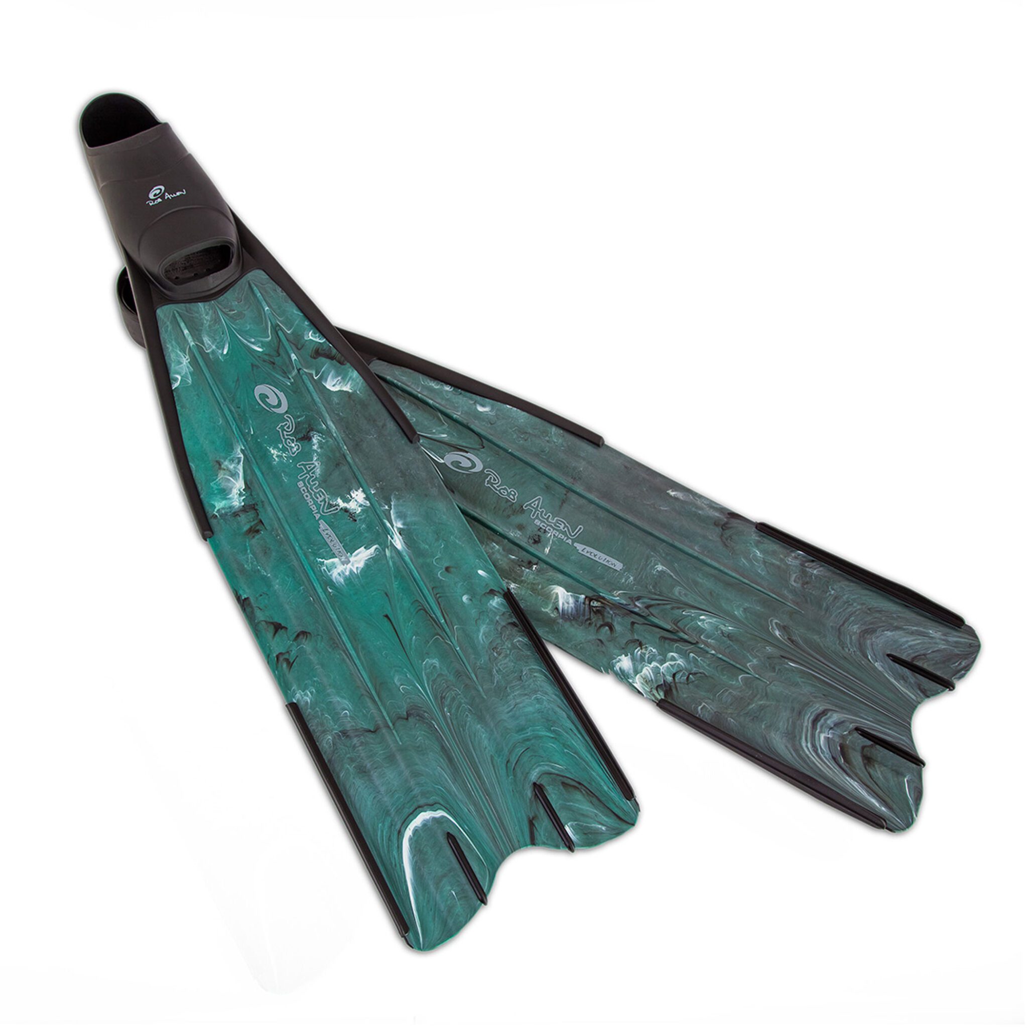 Rob Allen Scorpia Evo Fins With Rails Guides For Spearfishing | Dive ...