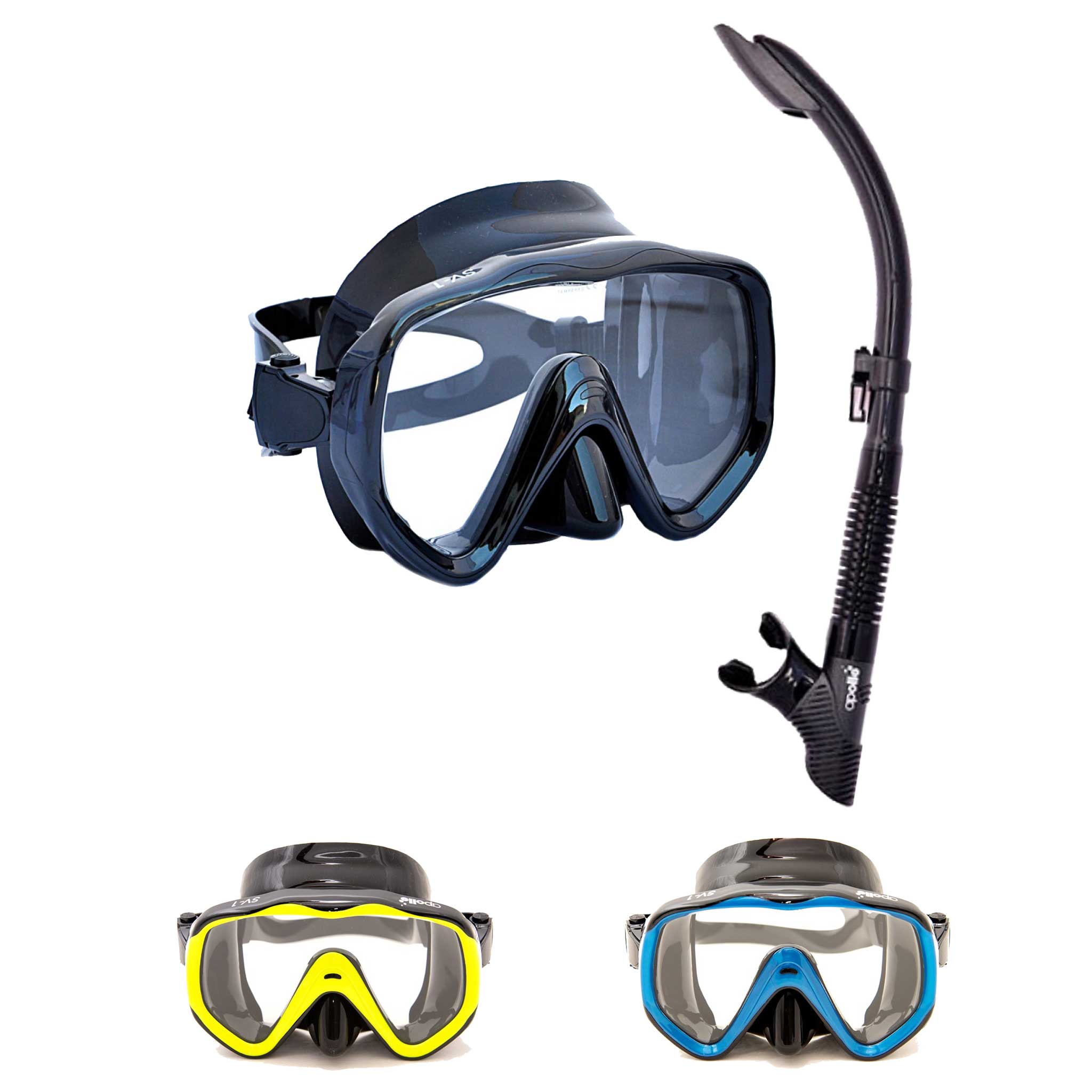 Apollo SV-1 Mask Snorkel Set For Large Faces | Dive Gear Australia