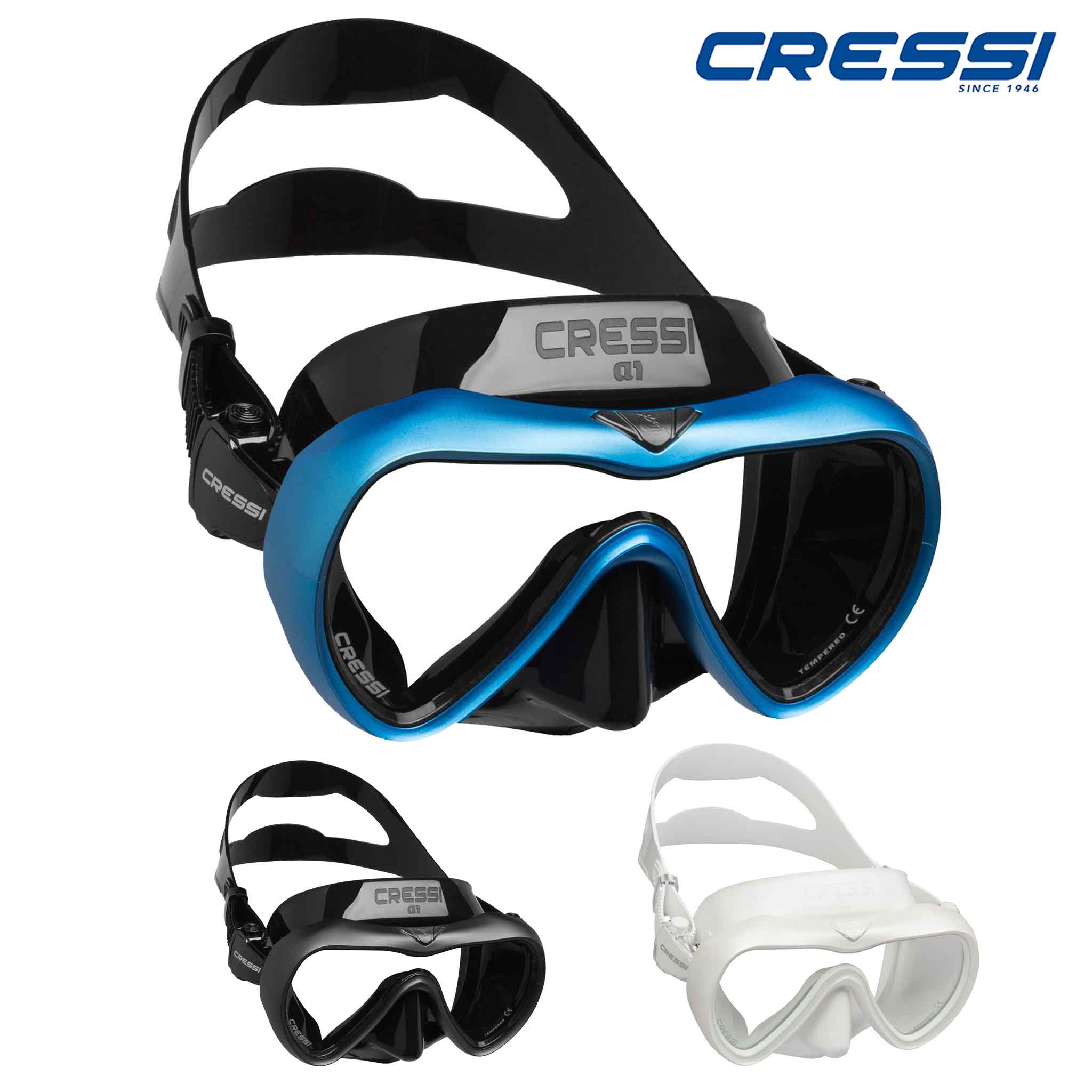 Cressi A1 Anti-Fog Dive Mask and Snorkel Combo | Dive Gear Australia