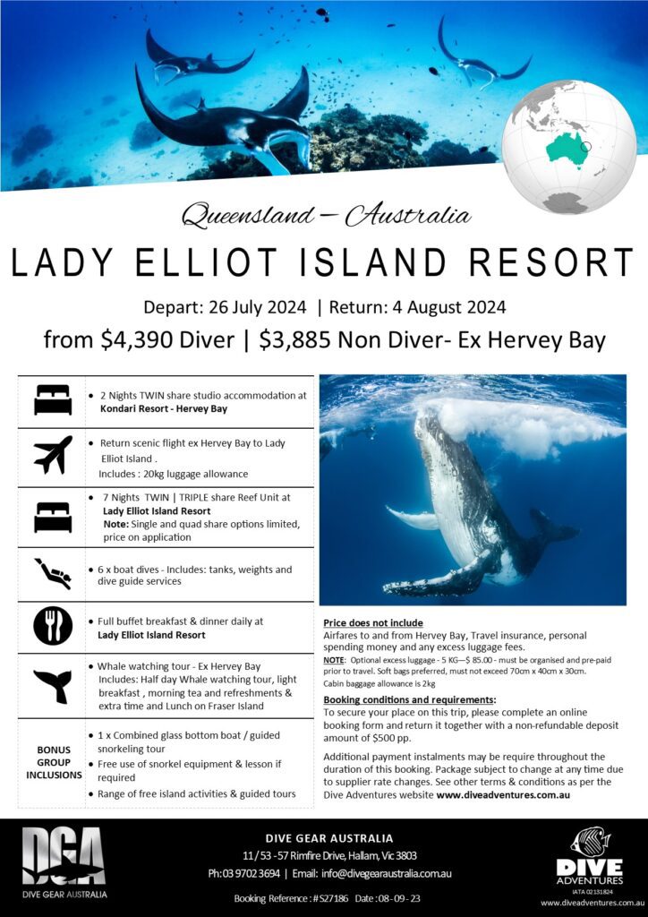 LADY ELLIOT ISLAND RESORT DIVE TRIP MANTA AND HUMPBACK SEASON 2024 ...