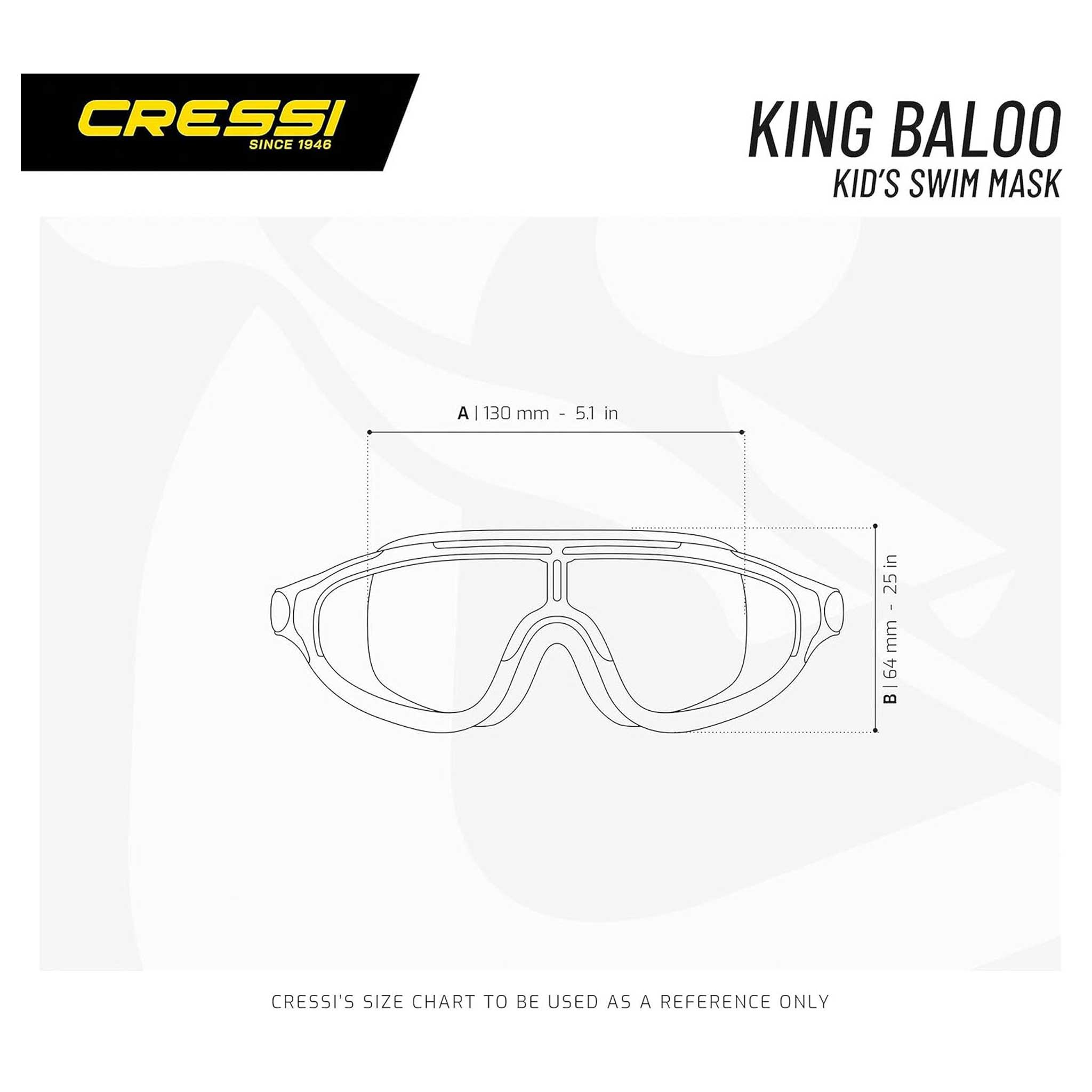 Cressi King Baloo Junior Swimming Mask Ages 7-15 | Dive Gear Australia