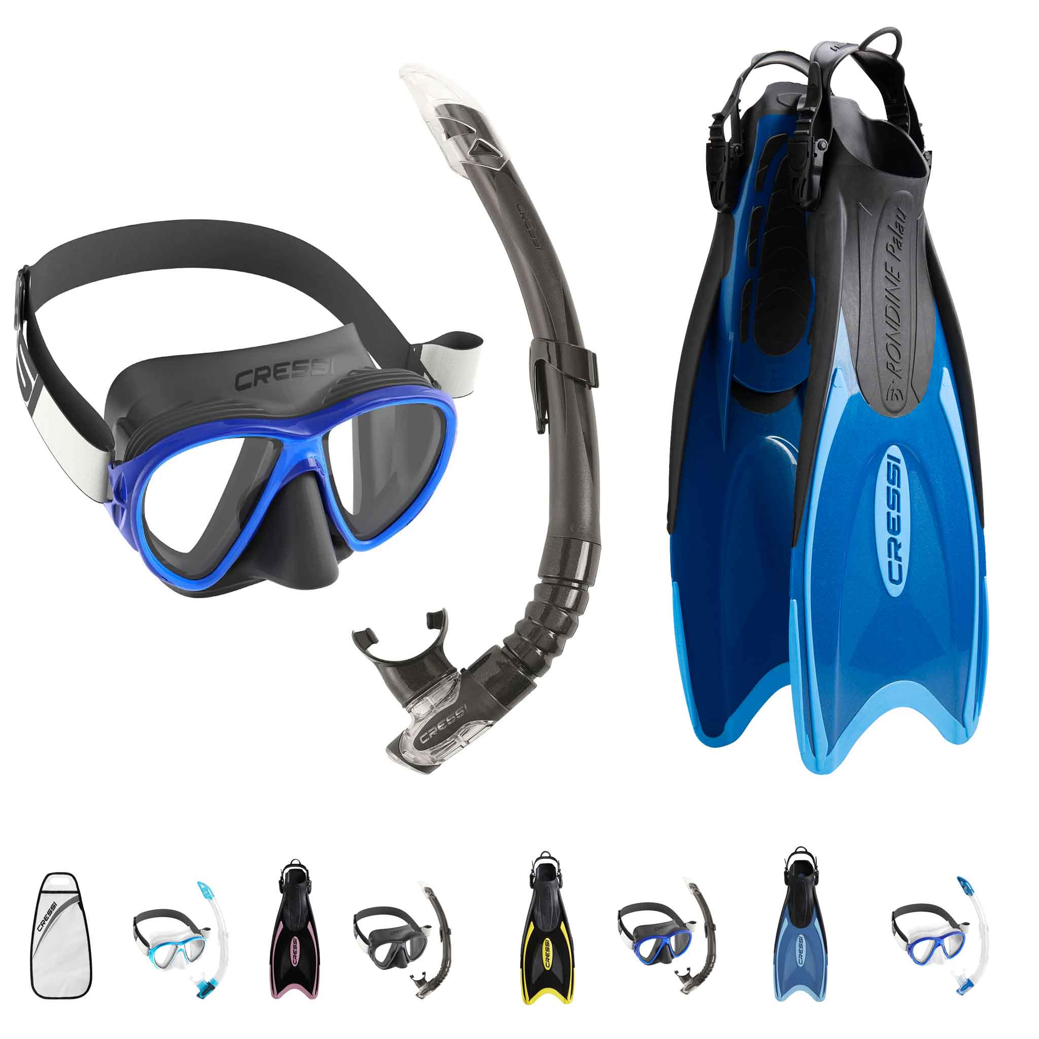 Cressi Fiji + Palau Snorkelling Sets - Four Sizes One Fin | Dive Gear ...