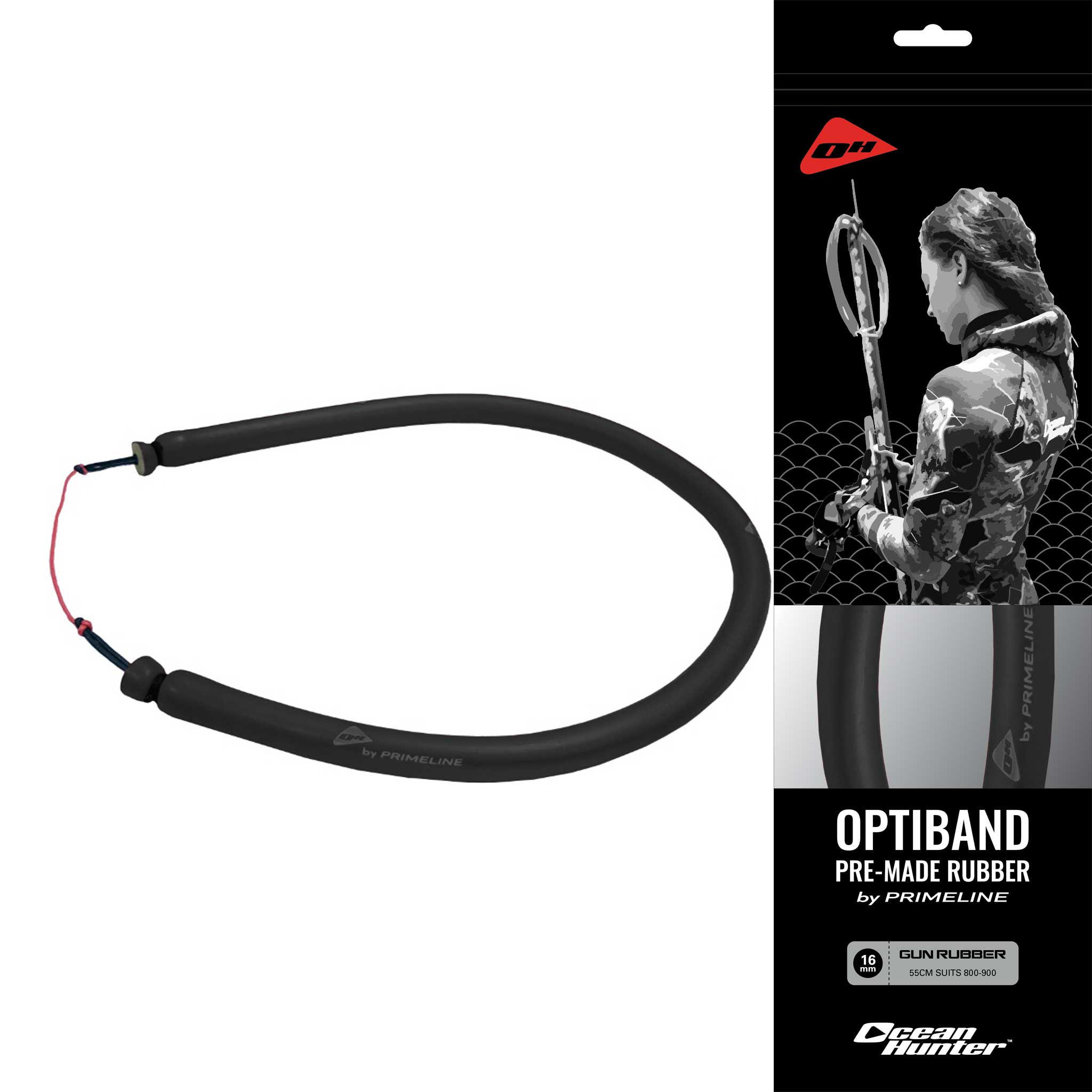 Ocean Hunter Primeline Optiband Pre-Made 16mm | Dive Gear Australia