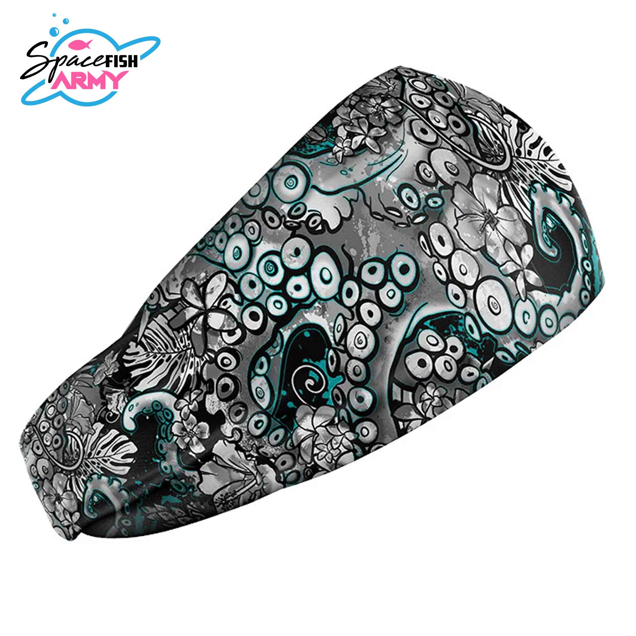 Spacefish Army Electric Blue Octofloral Scuba Headband | Dive Gear ...
