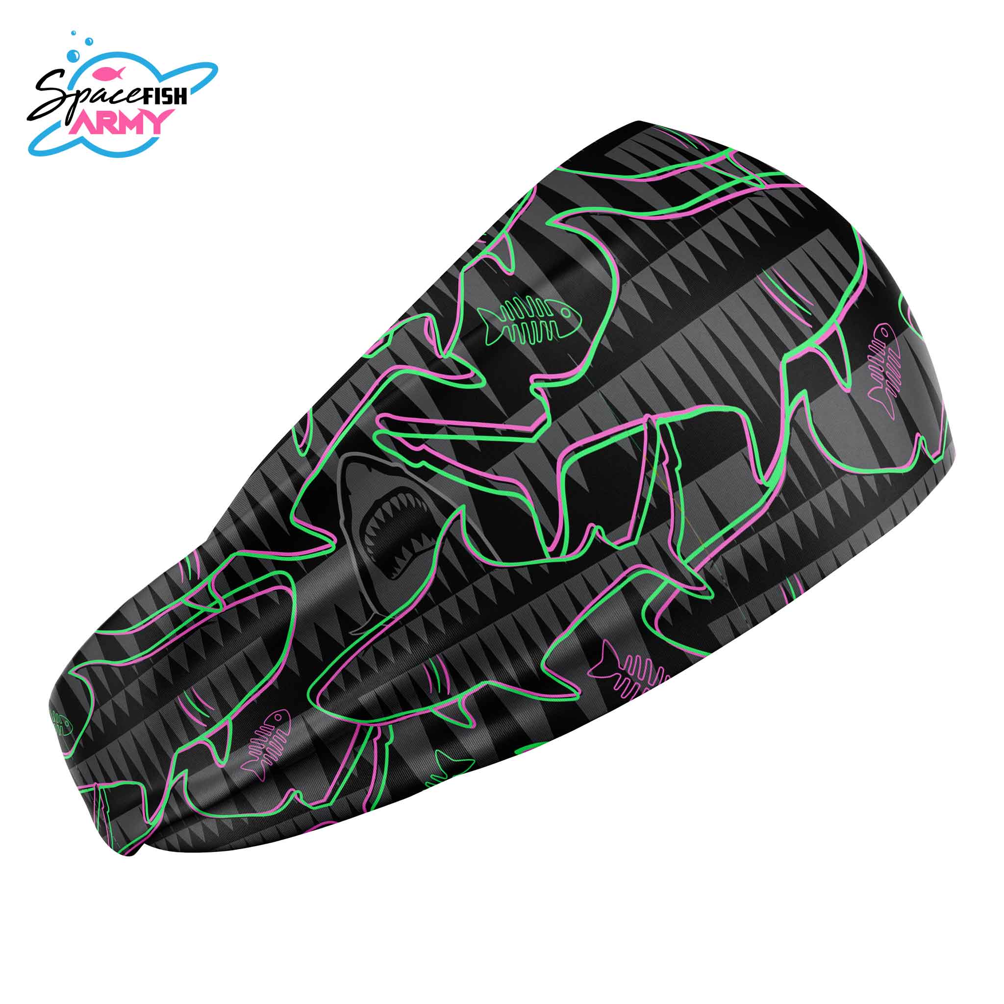 Spacefish Army Eco-friendly Neon Jaws Scuba Headband | Dive Gear Australia