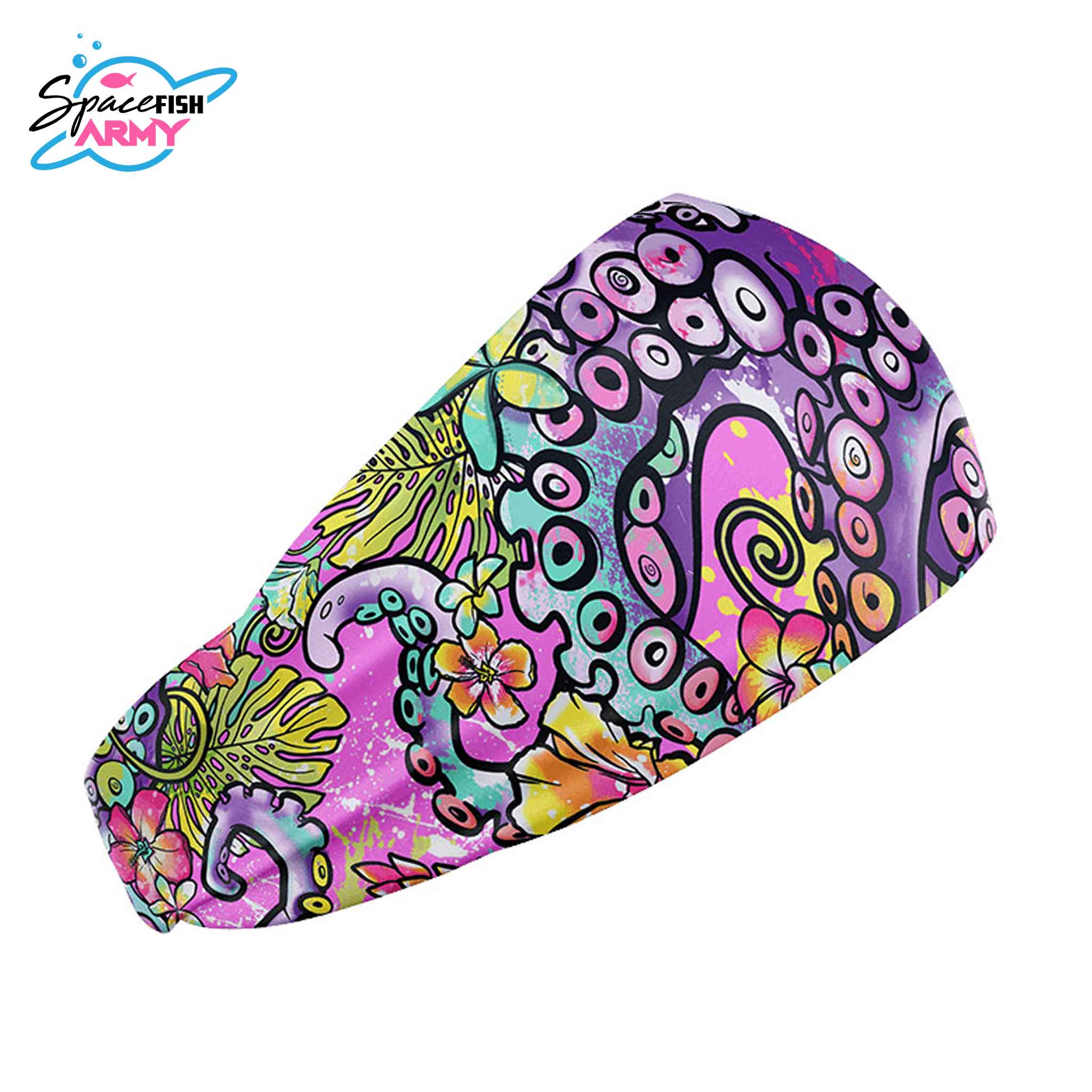 Spacefish Army Eco-Friendly Octofloral Splatterparty Scuba Headband ...