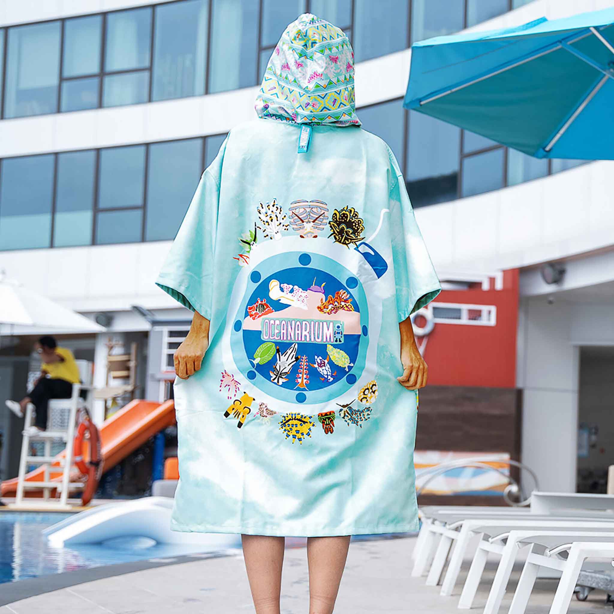 Oceanarium Seaslug Turquoise Cloak Towel | Dive Gear Australia