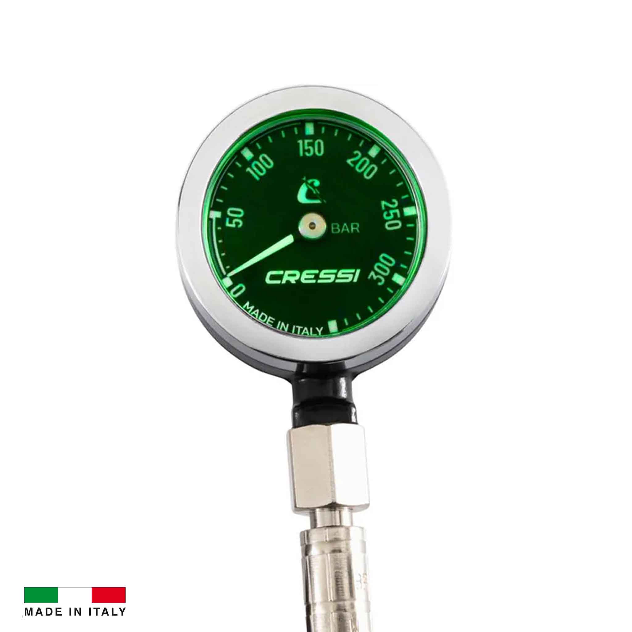 Cressi Mini Pro Spg Vale 300 C Tech Gauge With HP Hose | Dive Gear ...