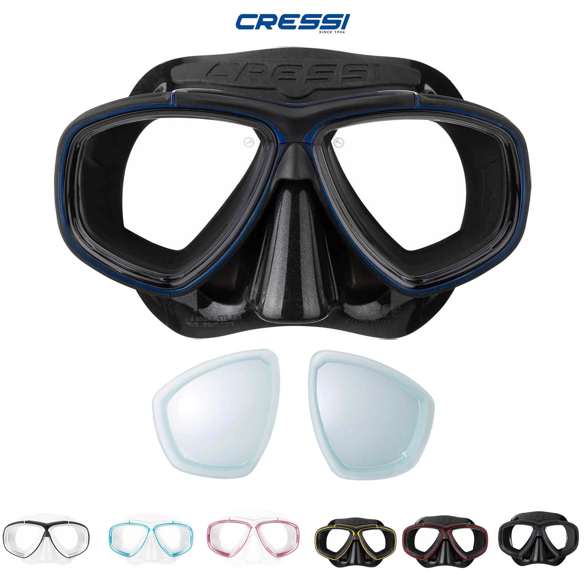Cressi Prisma Negative Prescription Dive Mask - Scuba - Snorkelling ...